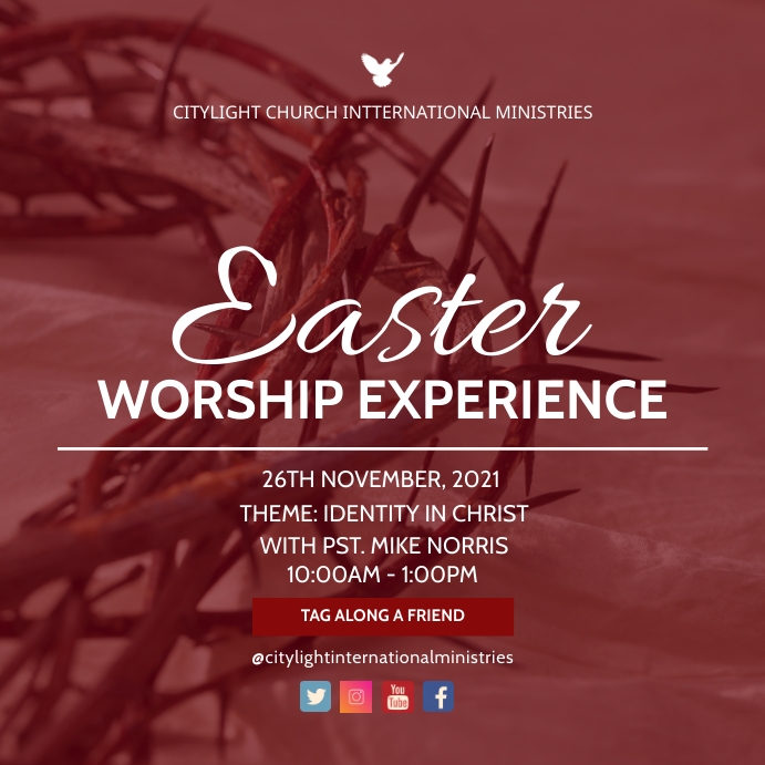 easter worship experience poster Template | PosterMyWall
