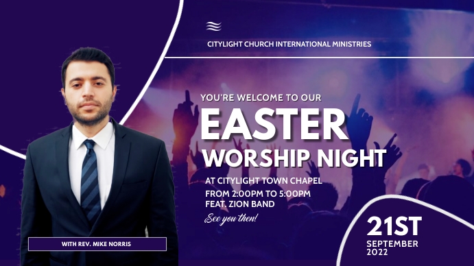 easter worship night flyer template | PosterMyWall
