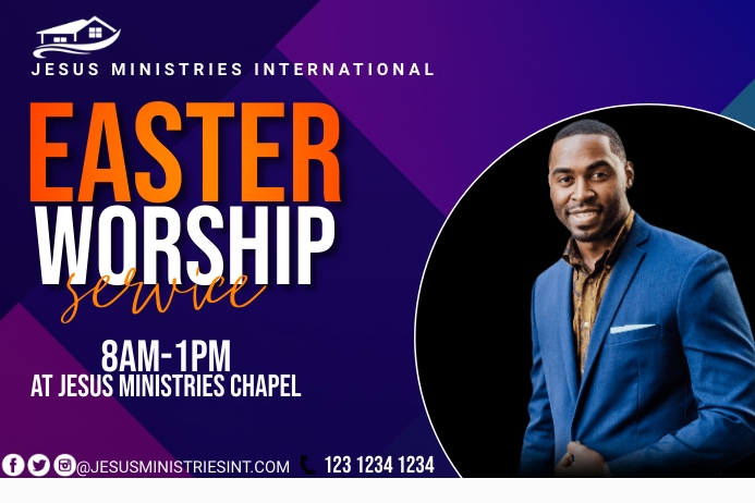 Copy of EASTER WORSHIP SERVICE | PosterMyWall