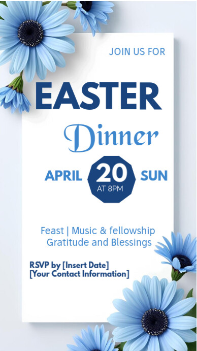 Eastr Dinner Instagram Story Template | PosterMyWall