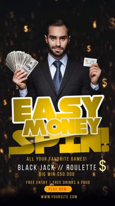 Easy Money Casino Template | PosterMyWall