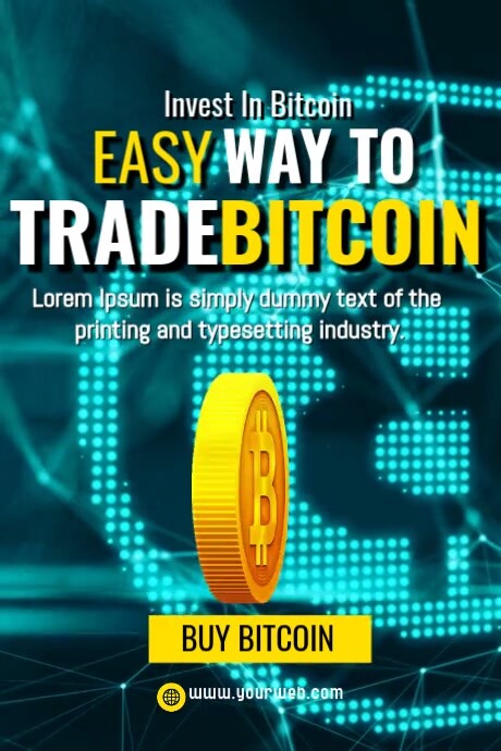 Plantilla de Easy Way To Trade Bitcoin | PosterMyWall