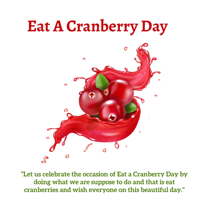 eat a cranberry day Template | PosterMyWall