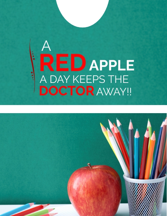 EAT A RED APPLE DAY (1) Template | PosterMyWall