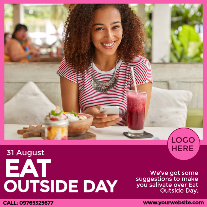 Eat Outside Day Template | PosterMyWall