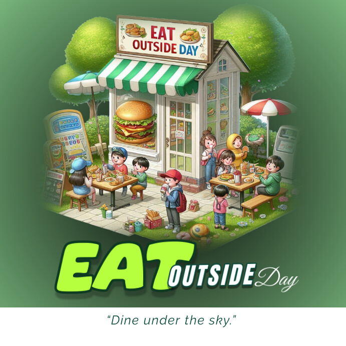 Eat outside day Template | PosterMyWall