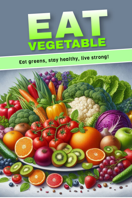 Eat vegetable Template | PosterMyWall