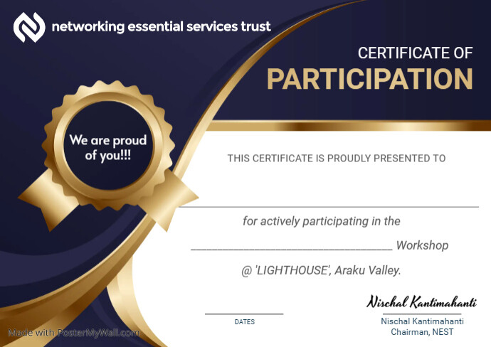 Copy of NEST Certificate | PosterMyWall