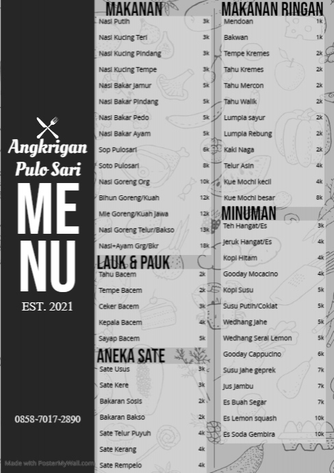 Copy of Salinan Salinan Copy of MENU | PosterMyWall