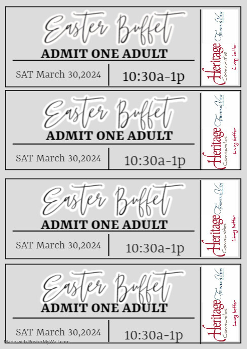 easter buffet ticket | PosterMyWall