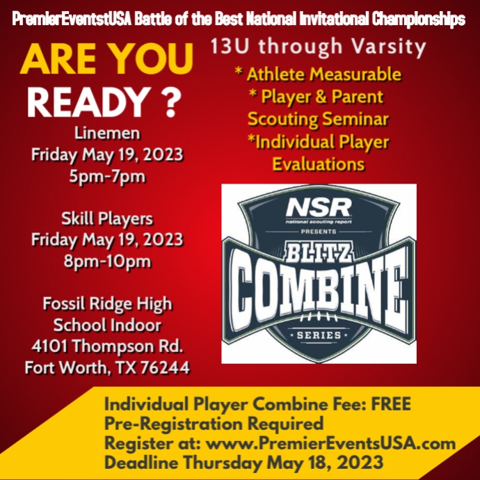 Copy of 2023 NSR Combine Flyer Master | PosterMyWall