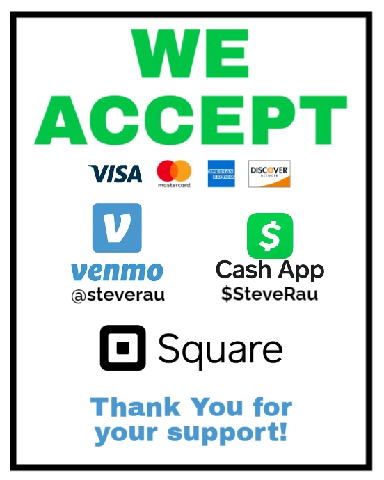 We Accept Payment Sign | PosterMyWall