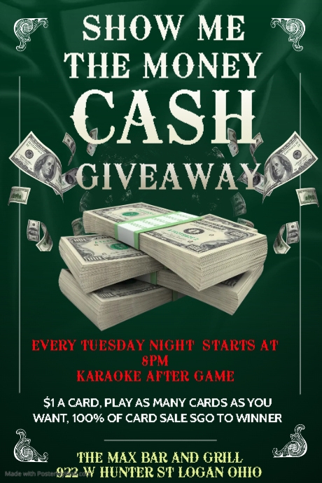 Cash Giveaway - Contest Poster Template | PosterMyWall