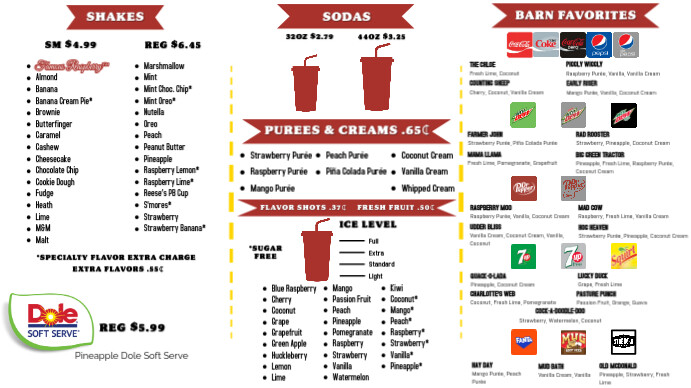 DRINKS/SHAKES MENU (1) | PosterMyWall