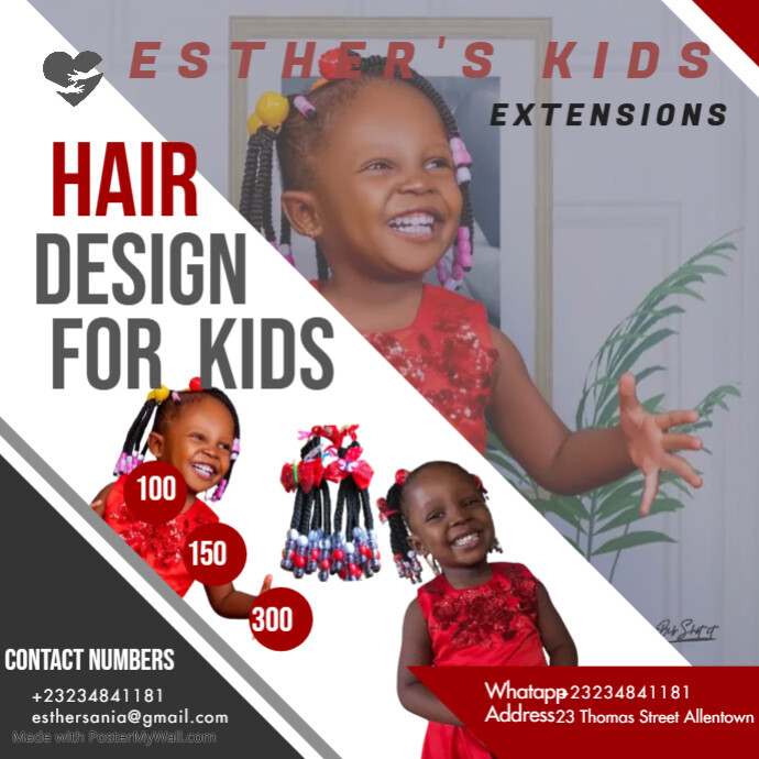 White & Red Kids Orphanage Fundraising Post | PosterMyWall