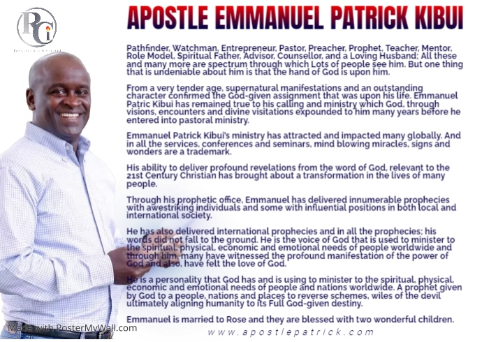 About Emmanuel Patrick Kibui | PosterMyWall