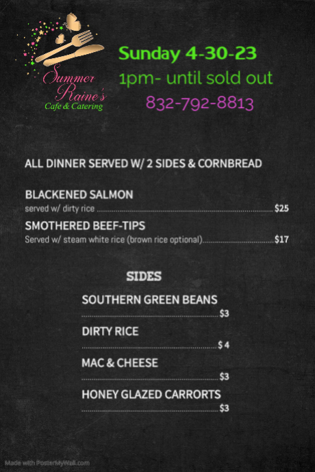 chalkboard restaurant pizza menu template (1) | PosterMyWall