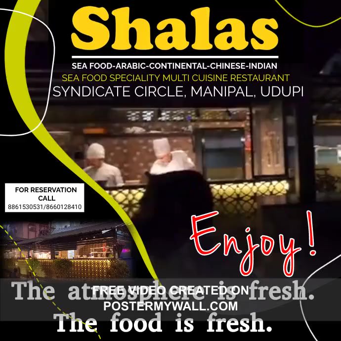 Green Restaurant Ambience Square Video | PosterMyWall