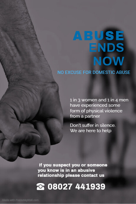 Domestic VIolence Poster Design | PosterMyWall