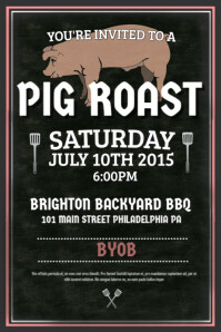 Pig Roast Flyer Design Template | PosterMyWall