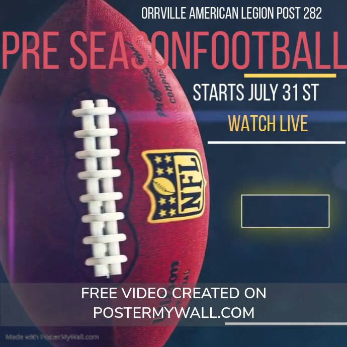 Copy of NFL FOOTBALL LEAGUE AD SOCIAL MEDIA TEMPLATE | PosterMyWall