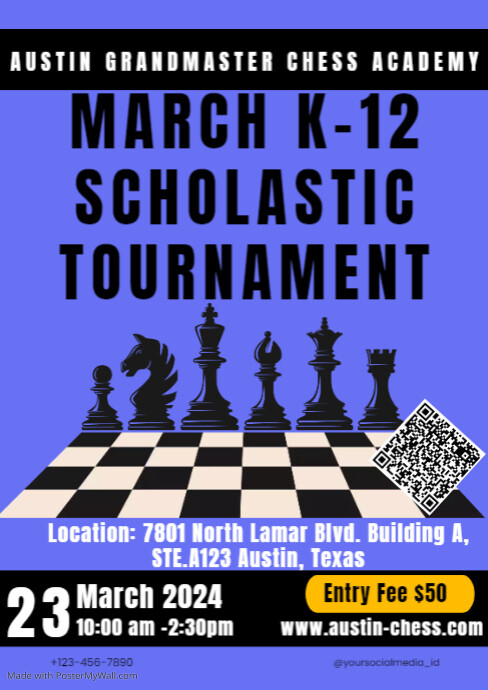 chess tournament template | PosterMyWall