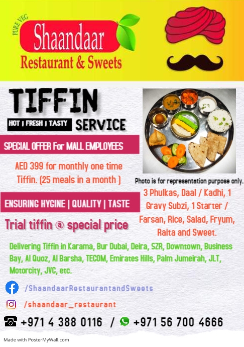 Copy of Copy of Online Tiffin Service Promo Template | PosterMyWall