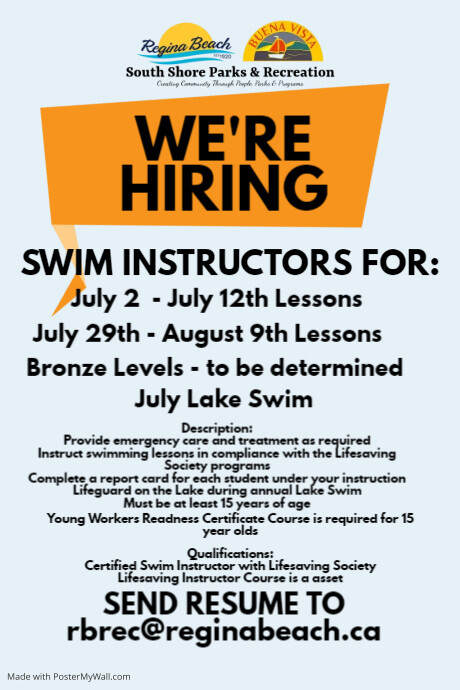 Job Posting Swim 2024 | PosterMyWall