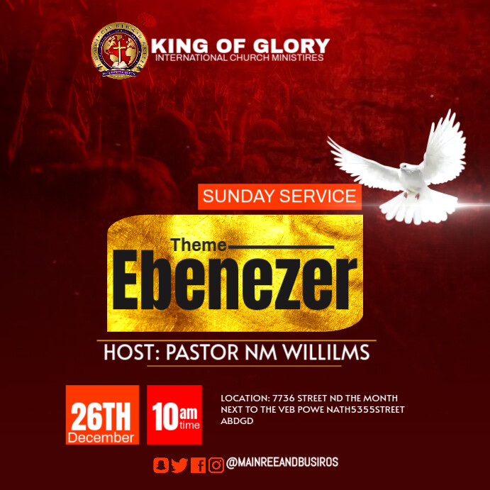 Ebenezer Template | PosterMyWall