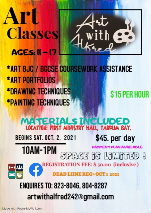Copy of Art paint classes flyer template | PosterMyWall