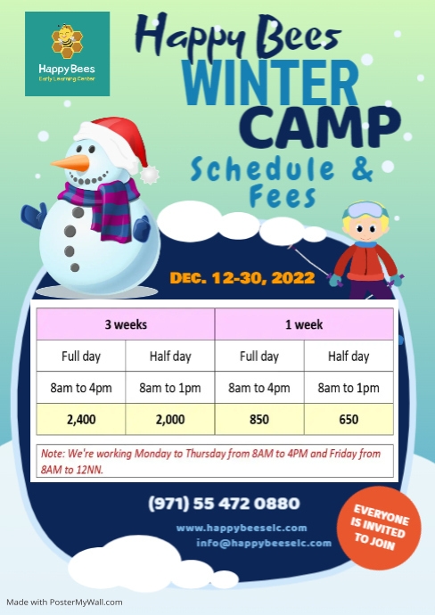 Kids Winter Camp Flyer | PosterMyWall