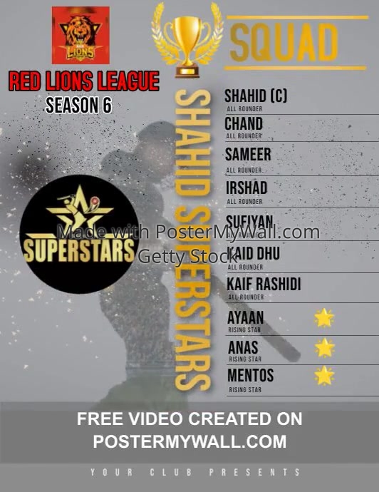 Copy of cricket schedule (7) | PosterMyWall