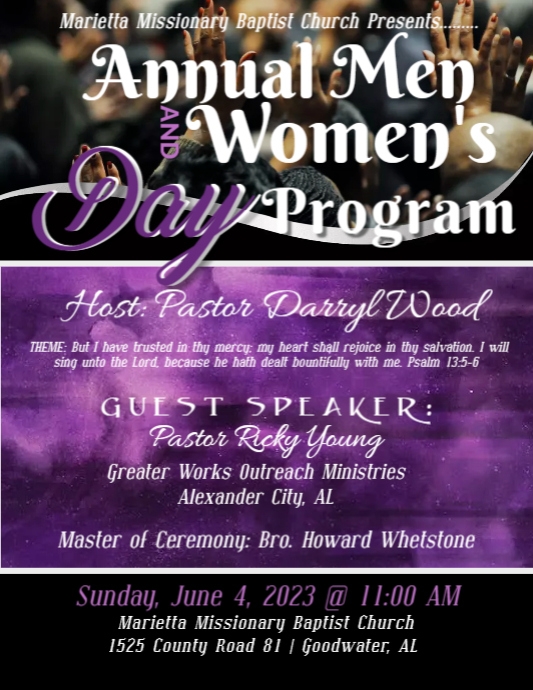 Copy of Men and Women Day Front 2023 | PosterMyWall