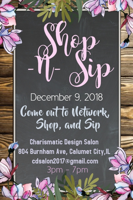 Shop -N- Sip Popup | PosterMyWall