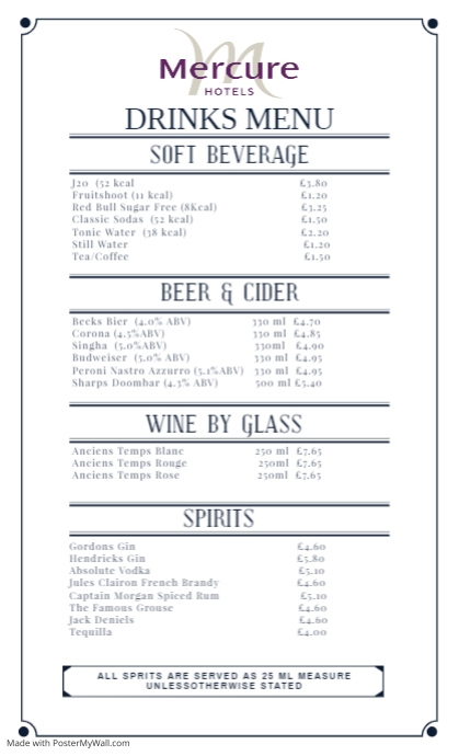 Bar menu design template | PosterMyWall