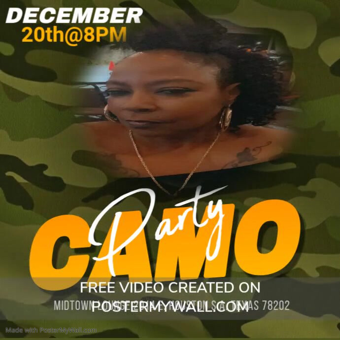 Camo Party Video promo template | PosterMyWall