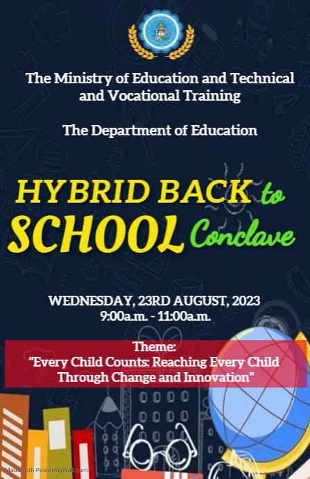 Blue Back To School Party Tabloid (1) | PosterMyWall