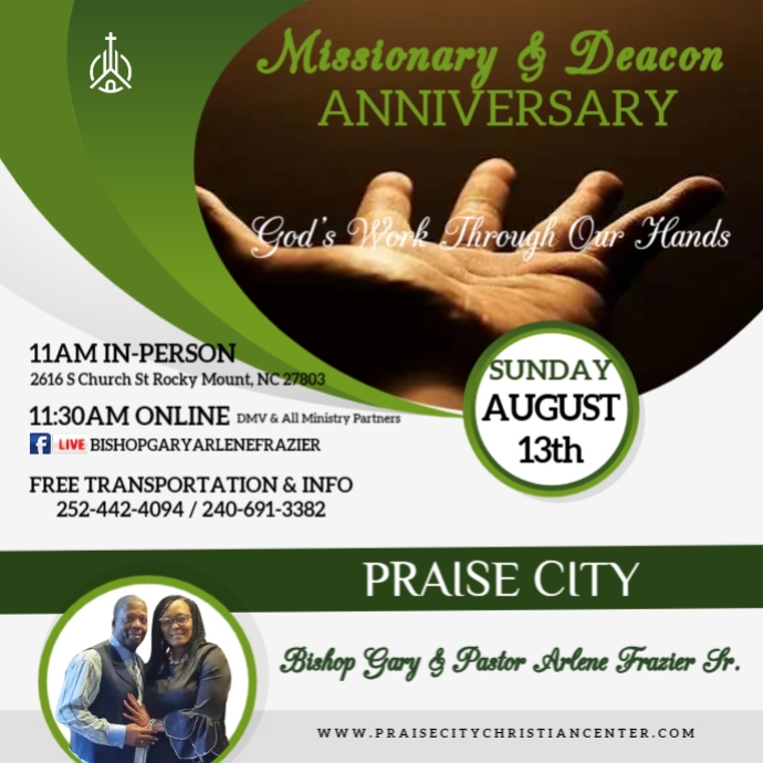 Copy of Missionary & Deacon Anniversary 8-13-23-b | PosterMyWall