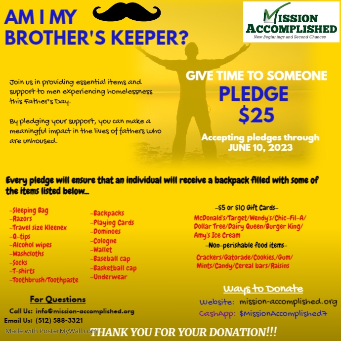 Copy of 2023 Am I My Brother's Keeper Pledge | PosterMyWall