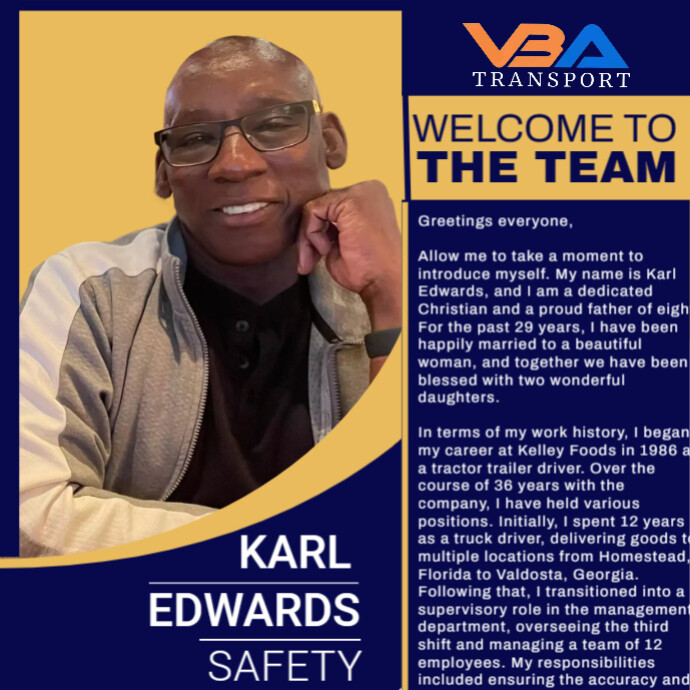 welcome to the team karl edwards | PosterMyWall