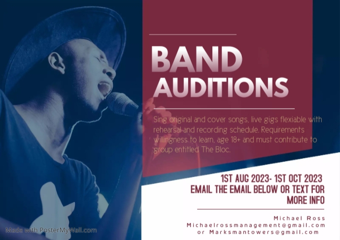 Copy of Voice Auditions Poster | PosterMyWall