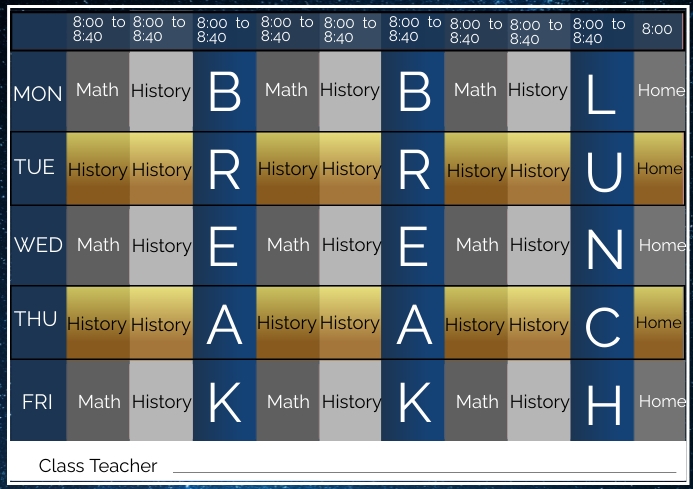 Copy of Ecd/Lower Primary Timetable | PosterMyWall