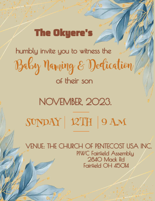 Baby Dedication Flyer Template | PosterMyWall