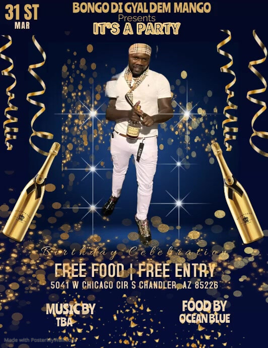 Bongo birthday party | PosterMyWall