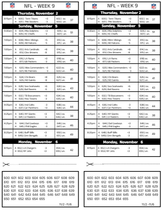 8-NFL NEW LAYOUT 23 -week 6 (3) | PosterMyWall