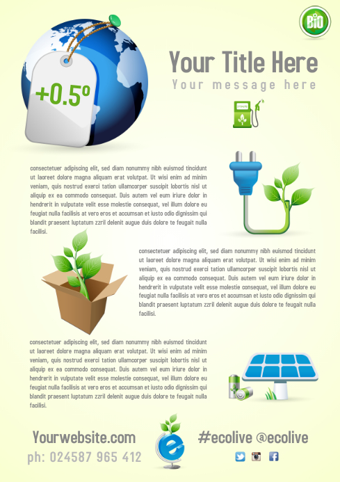 Eco Campaign Leaflet Template | PosterMyWall