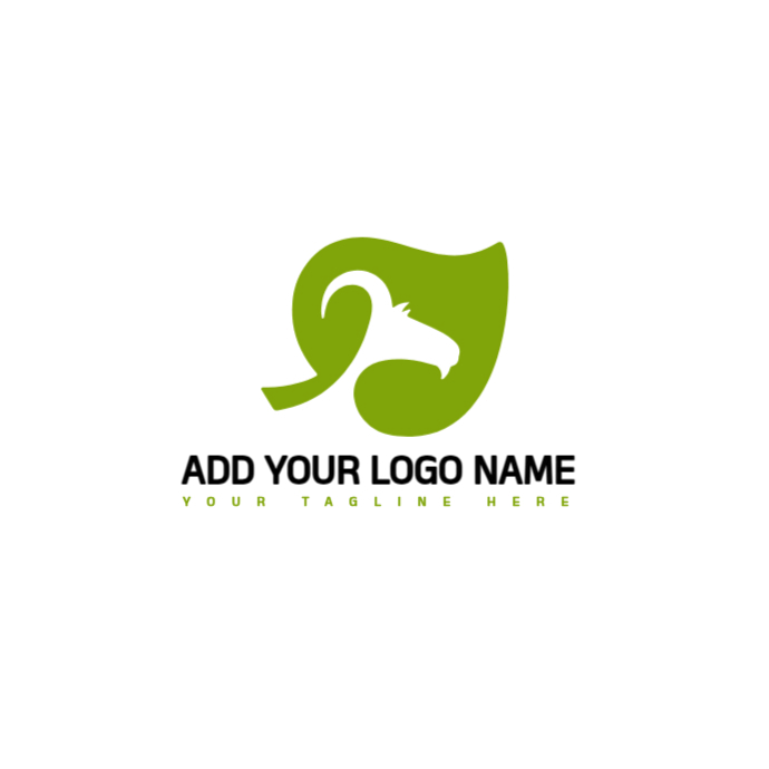 Eco Goat, Eco Goat Logo, Eco-friendly Logo, Green Logo, Natural Logo ...