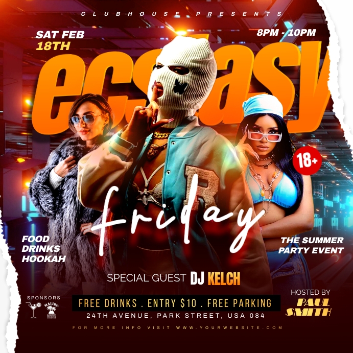 ectasy friday Template | PosterMyWall
