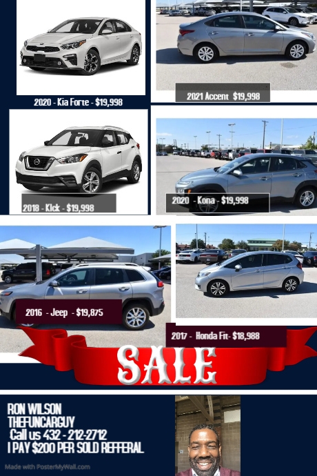 Copy of Copy of Cars for sale flyer - Modern design - Template color ...