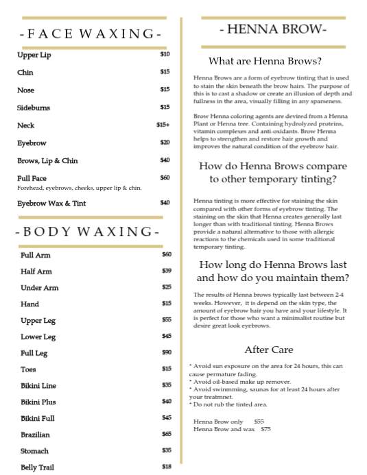 Waxing & henna | PosterMyWall